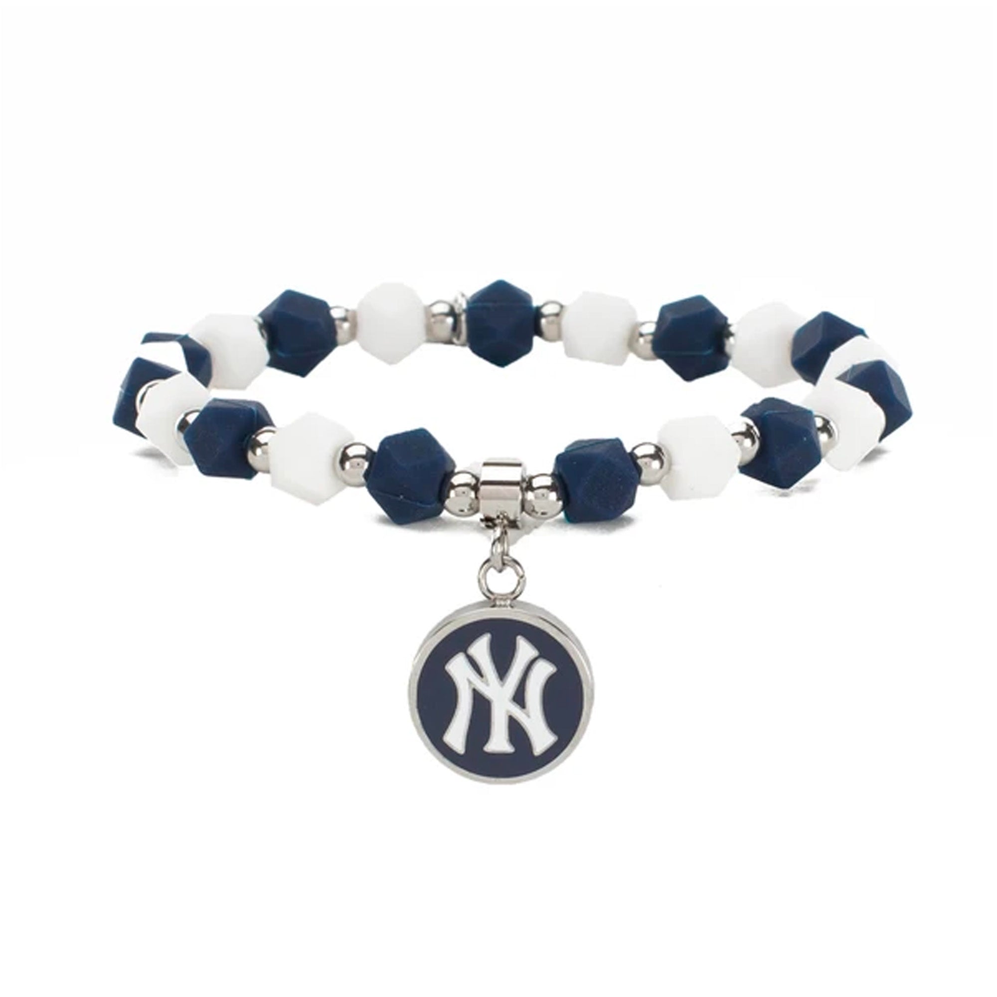 Rustic Cuff MLB Hexagon Beaded - New York Yankees on Silver – Legends ...